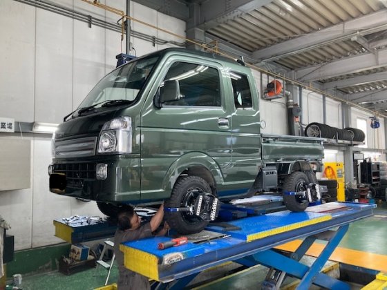 DA16Tスズキ・キャリィXのリフトアップ＋アライメント キャリイ スズキ